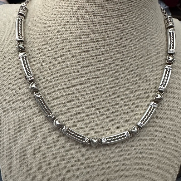 Brighton | Jewelry | Brighton Pompeii Heart Scroll Bar Silver Plate ...
